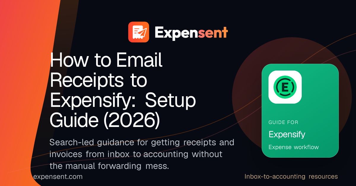 Email Receipts to Expensify: Setup Guide (2026)